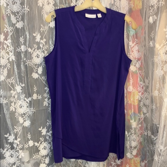 Susan Graver | Tops | Susan Graver Purple Sleeveless Blouse With ...
